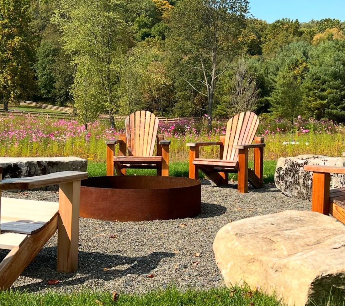 Circular Corten Steel Fire pit Ring BonFire – CortZen Outdoor Decor