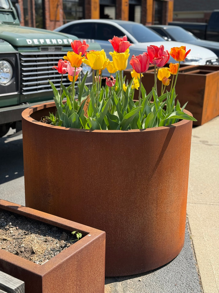 Circular Corten Planter – Cortzen
